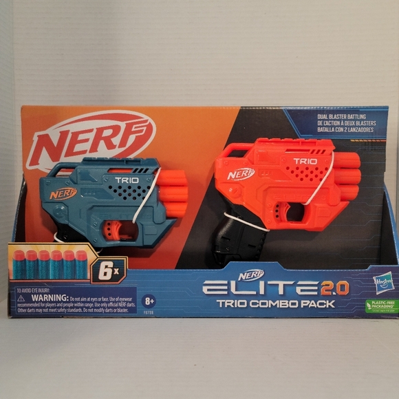 Nerf | Toys | Nerf Elite 2 Trio Combo Pack Dual Blaster Battling Hasbro ...